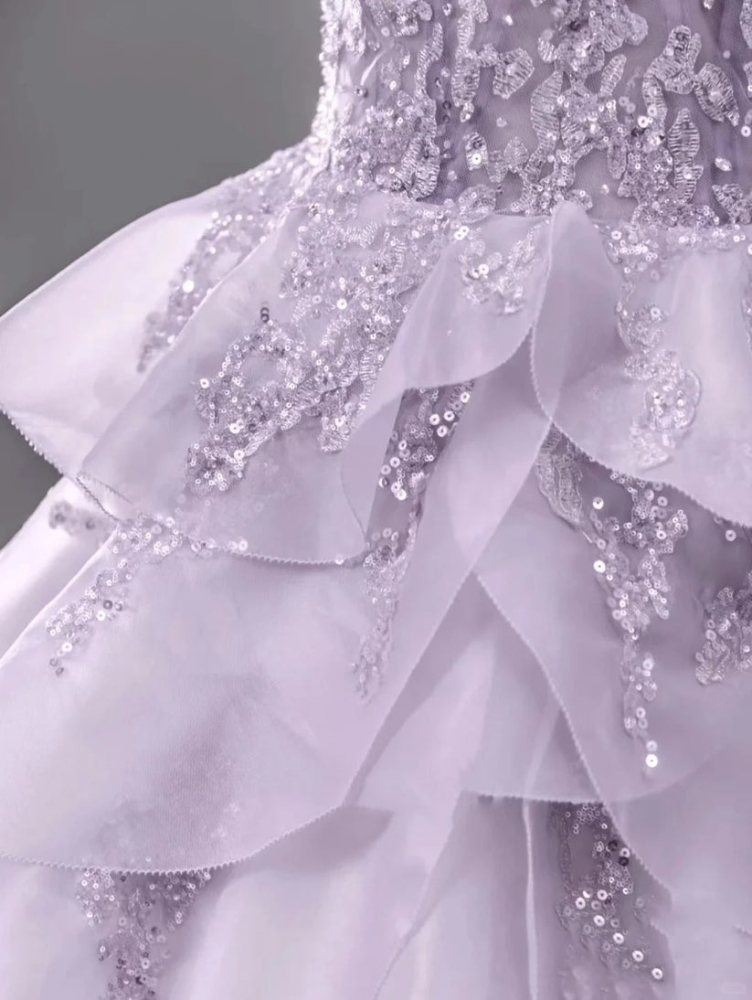 A Line Off The Shoulder Lilac Prom Dresses Long Evening Dress cg25449 ...