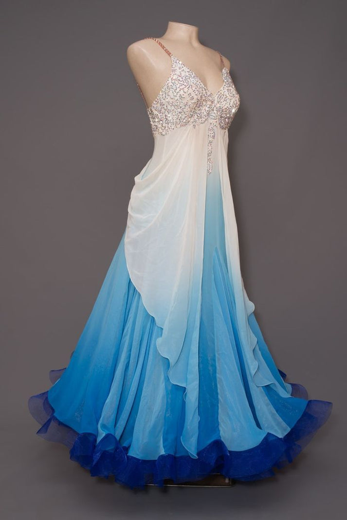 A-Line Chiffon Ombre Prom Dress, Formal Evening Dress cg25432 – classygown