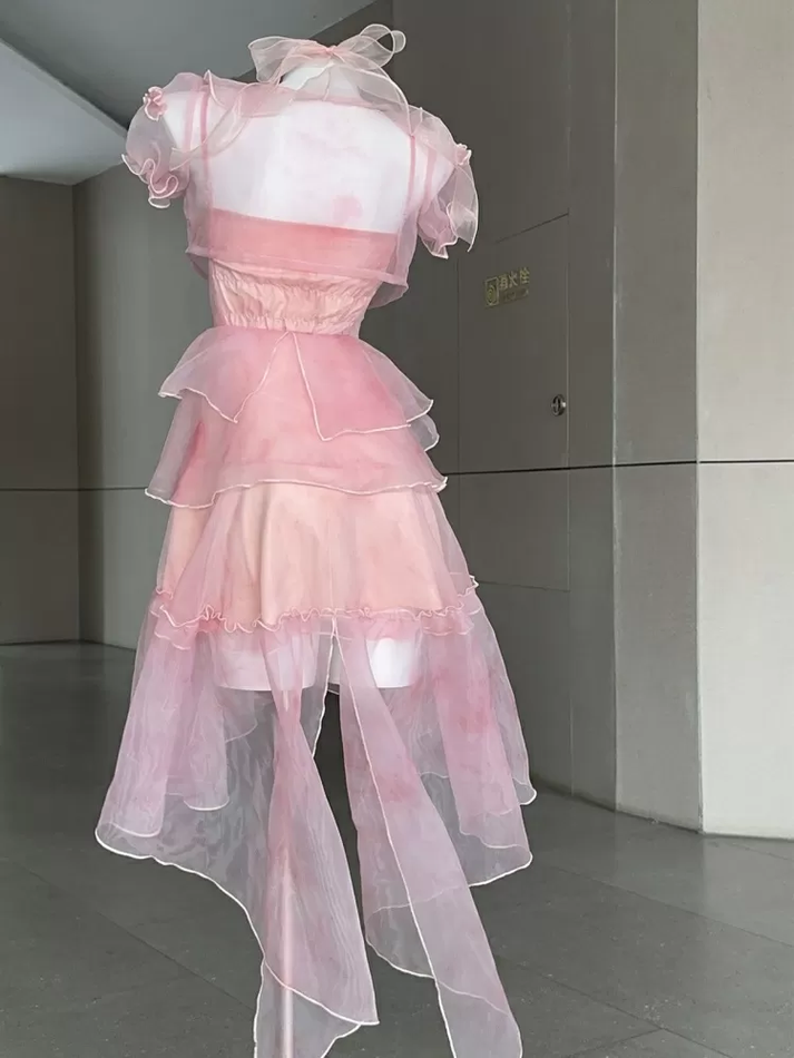 vintage high low pink homecoming dress 18th birthday outfits cg25030 ...