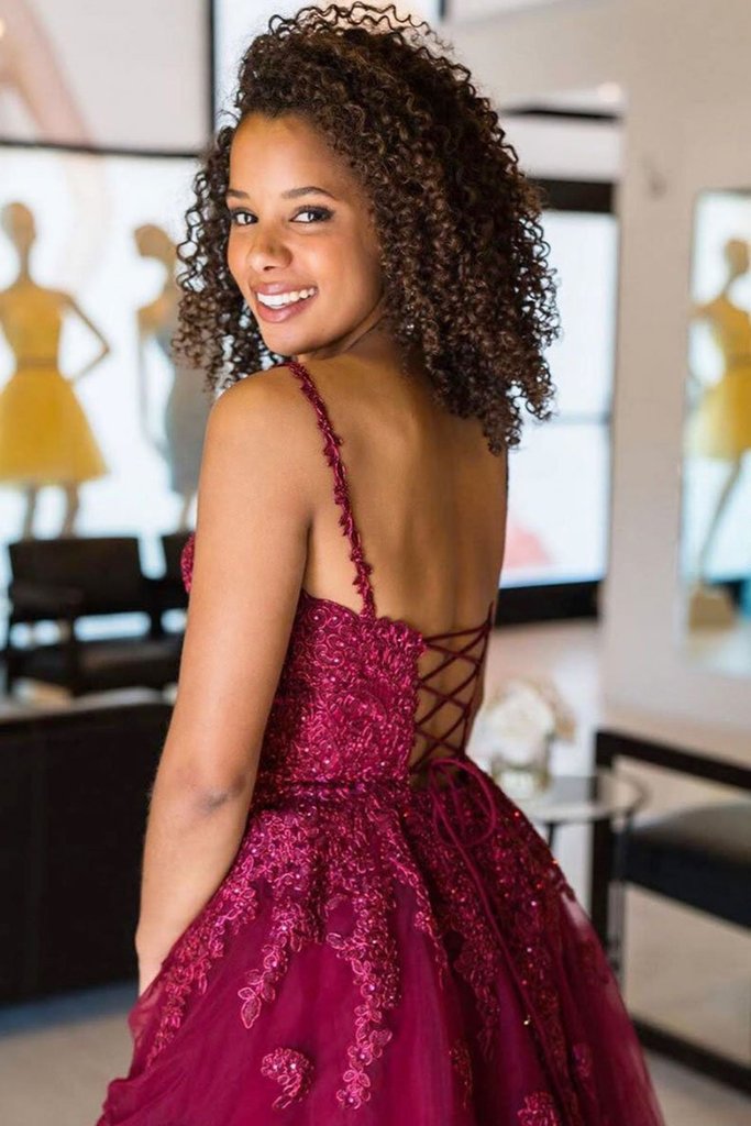 Short Maroon Lace Formal Graduation Homecoming Dress cg12104 – classygown